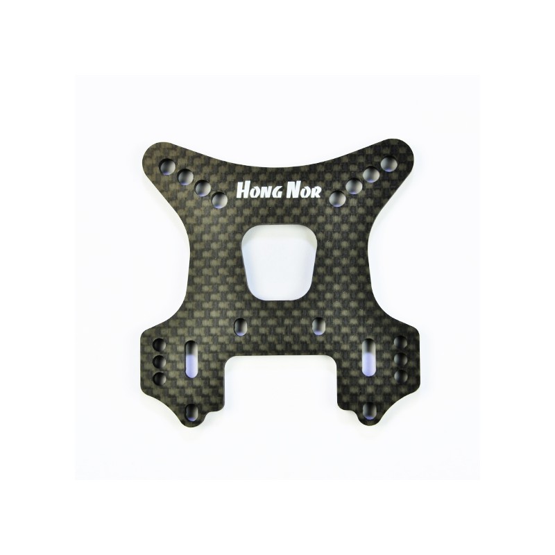 Hong Nor-Carbon 4.5mm Front Shock Tower-X3.6-01