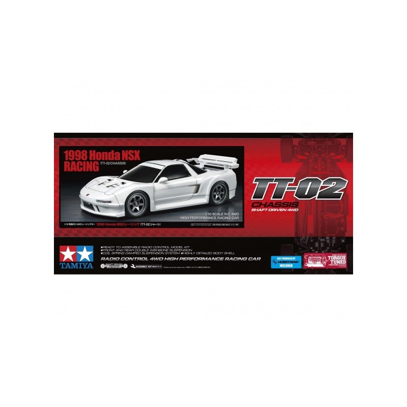 TAMIYA 1:10 RC Honda NSX 1998 Racing TT-02 - 87391