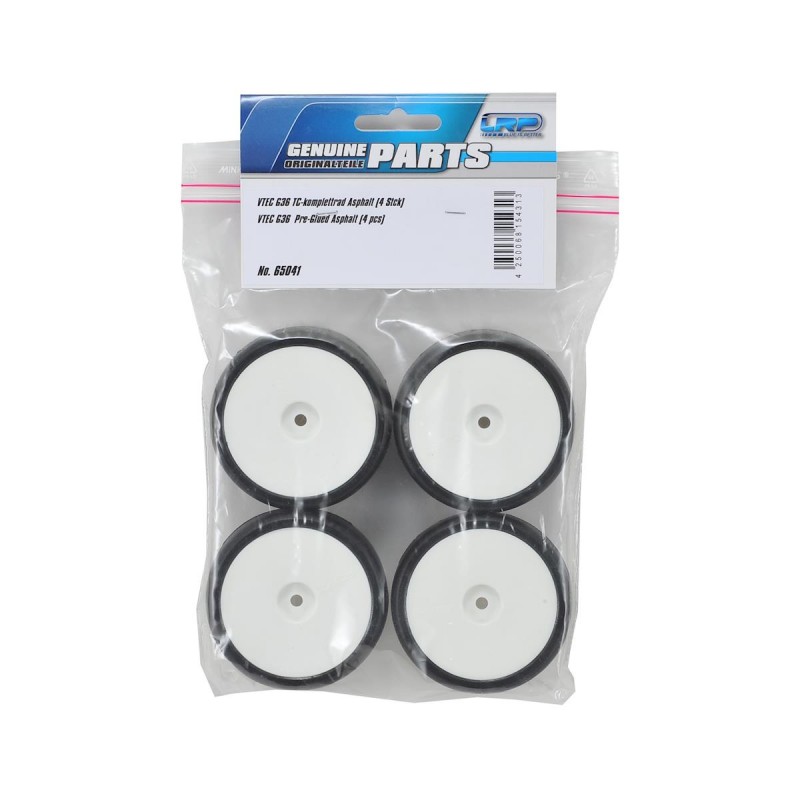 LRP VTEC G36 PRE-GLUED TC-ASPHALT WHEELS (4 PCS.)