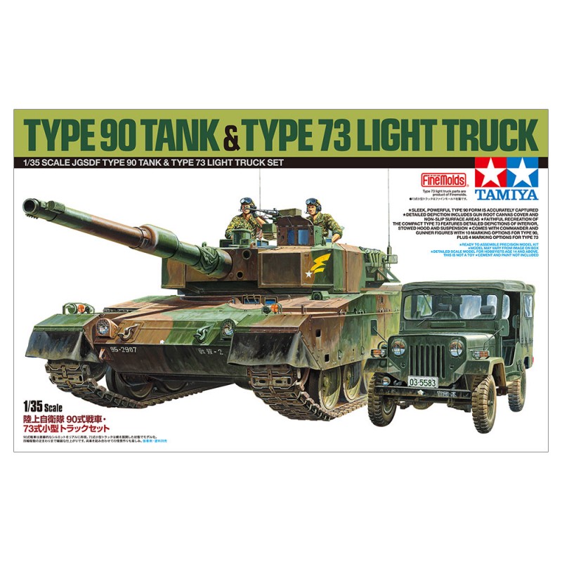 JGSDF Type 90 Tank & Type 73 Light Truck Set, Tamiya 25186 (2018).