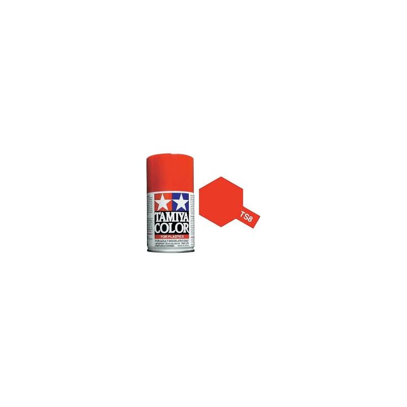 TAMIYA SPRAY TS-8 ITALIAN RED GLOSS (100ML) 85008.